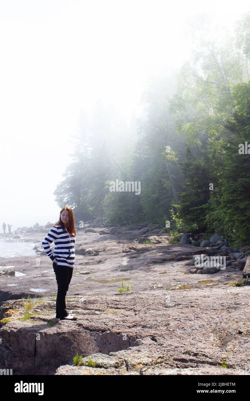 Lake Superior shoreline in Northern Minnesota Stock Photo - Alamy