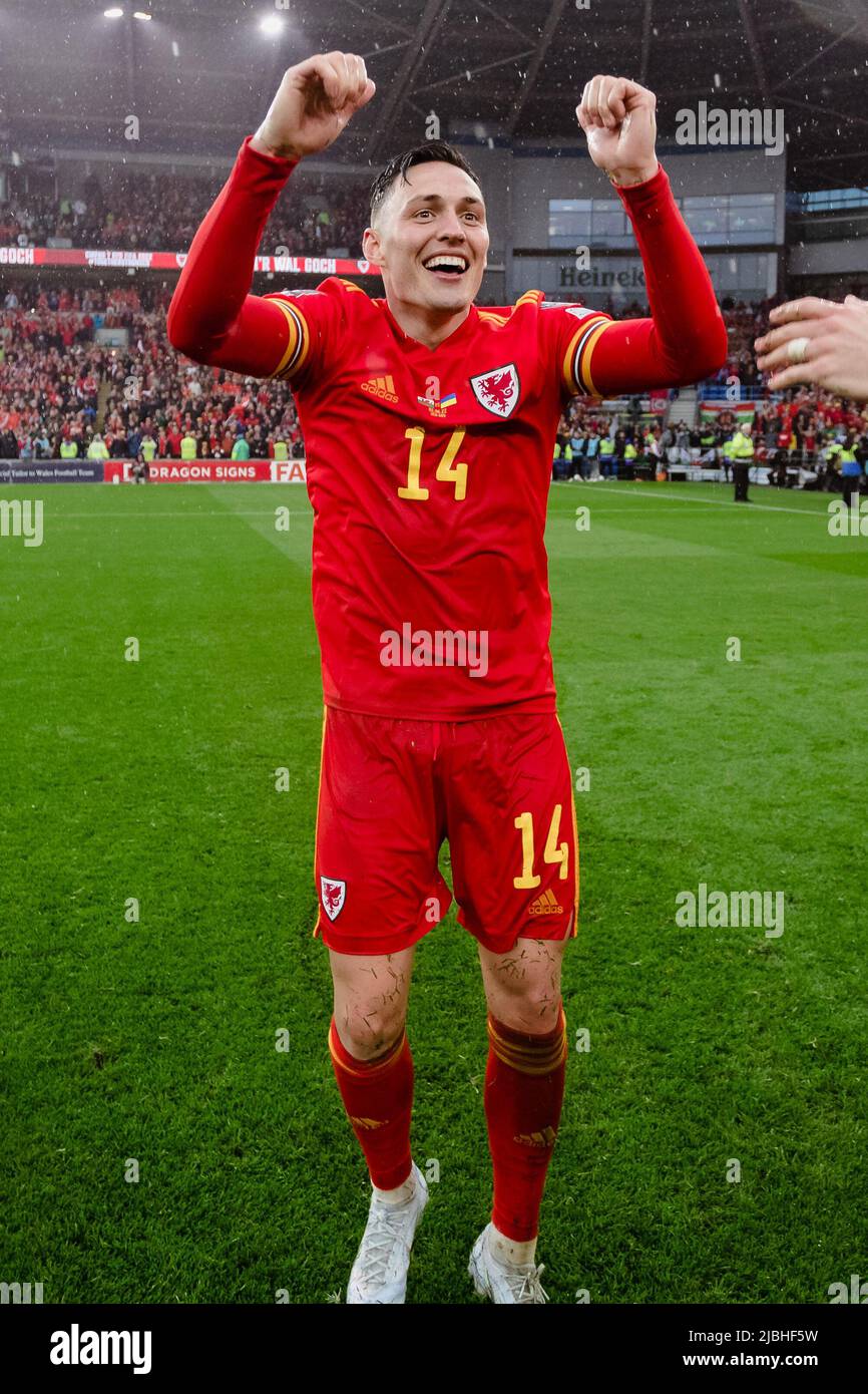 CARDIFF, WALES - 05 JUNE 2022: Wales' Connor Roberts and Wales' Gareth ...
