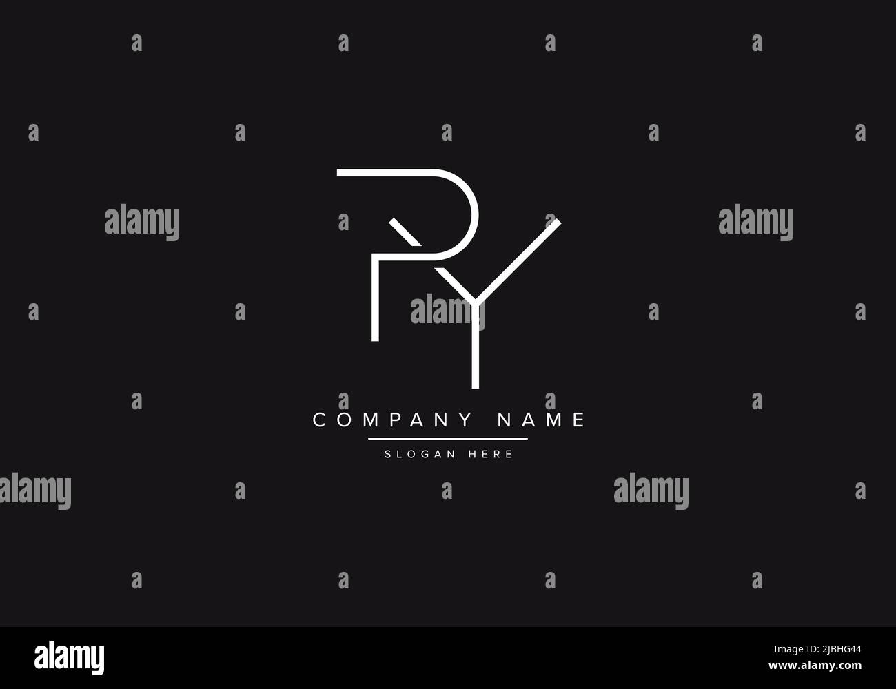 Initial PY alphabet line art logo design of vector Stock Vector Image ...