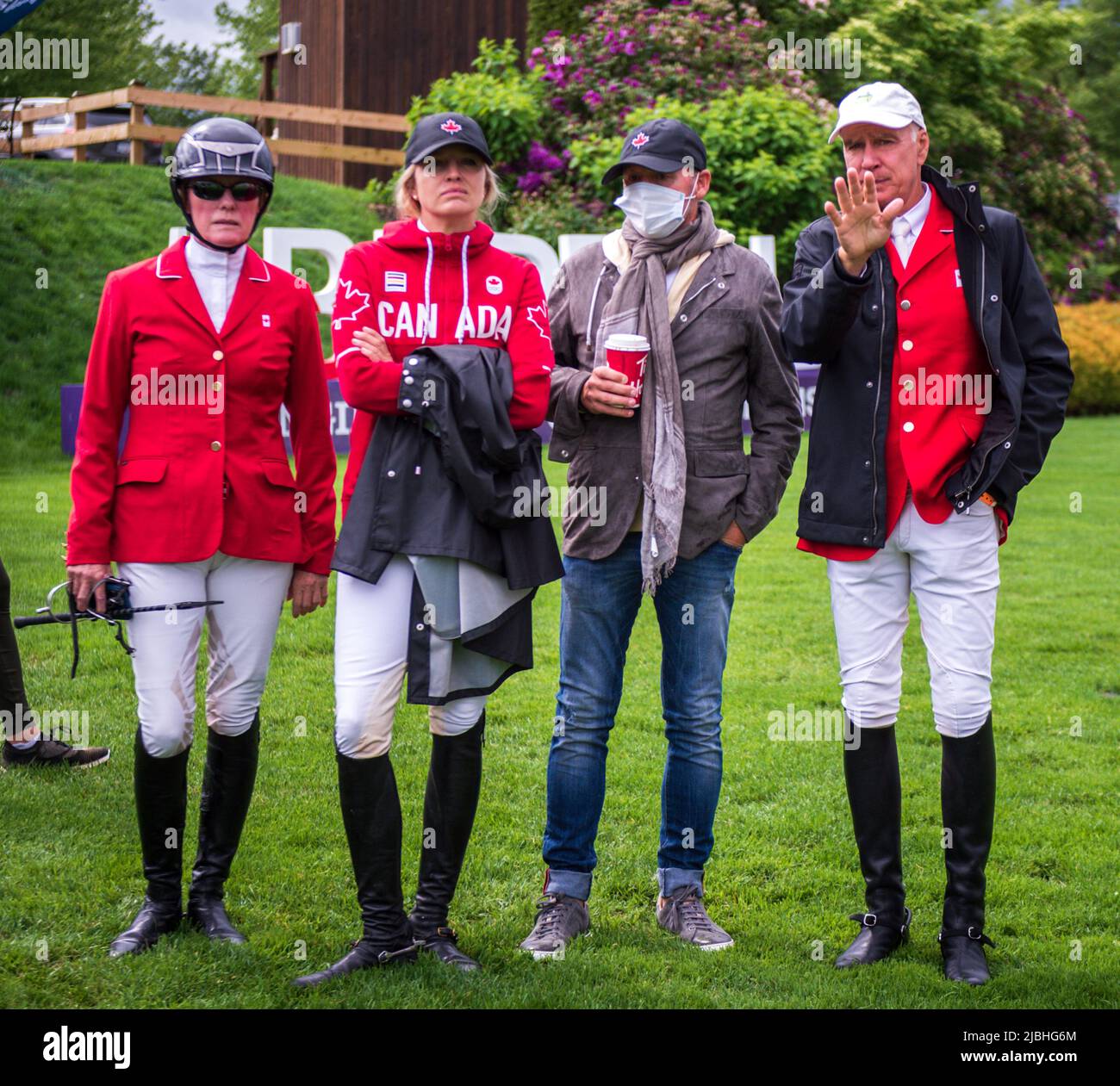 Team Canada rider in Langley British Columbia Stock Photo - Alamy