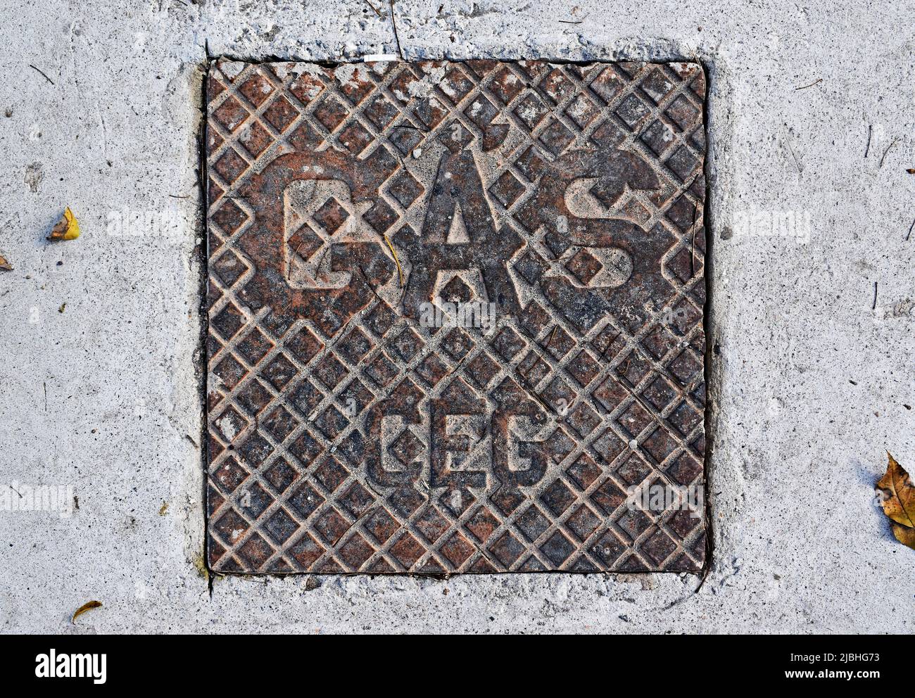 Gas manhole cover hi-res stock photography and images - Alamy