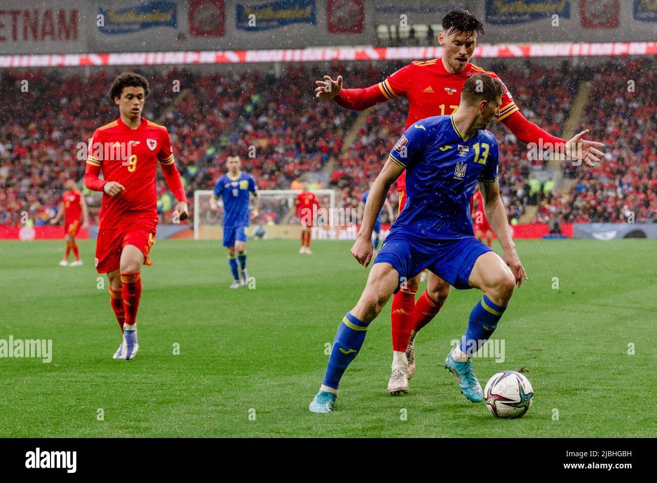CARDIFF, WALES - 05 JUNE 2022: Wales' Kieffer Moore during the 2022 ...