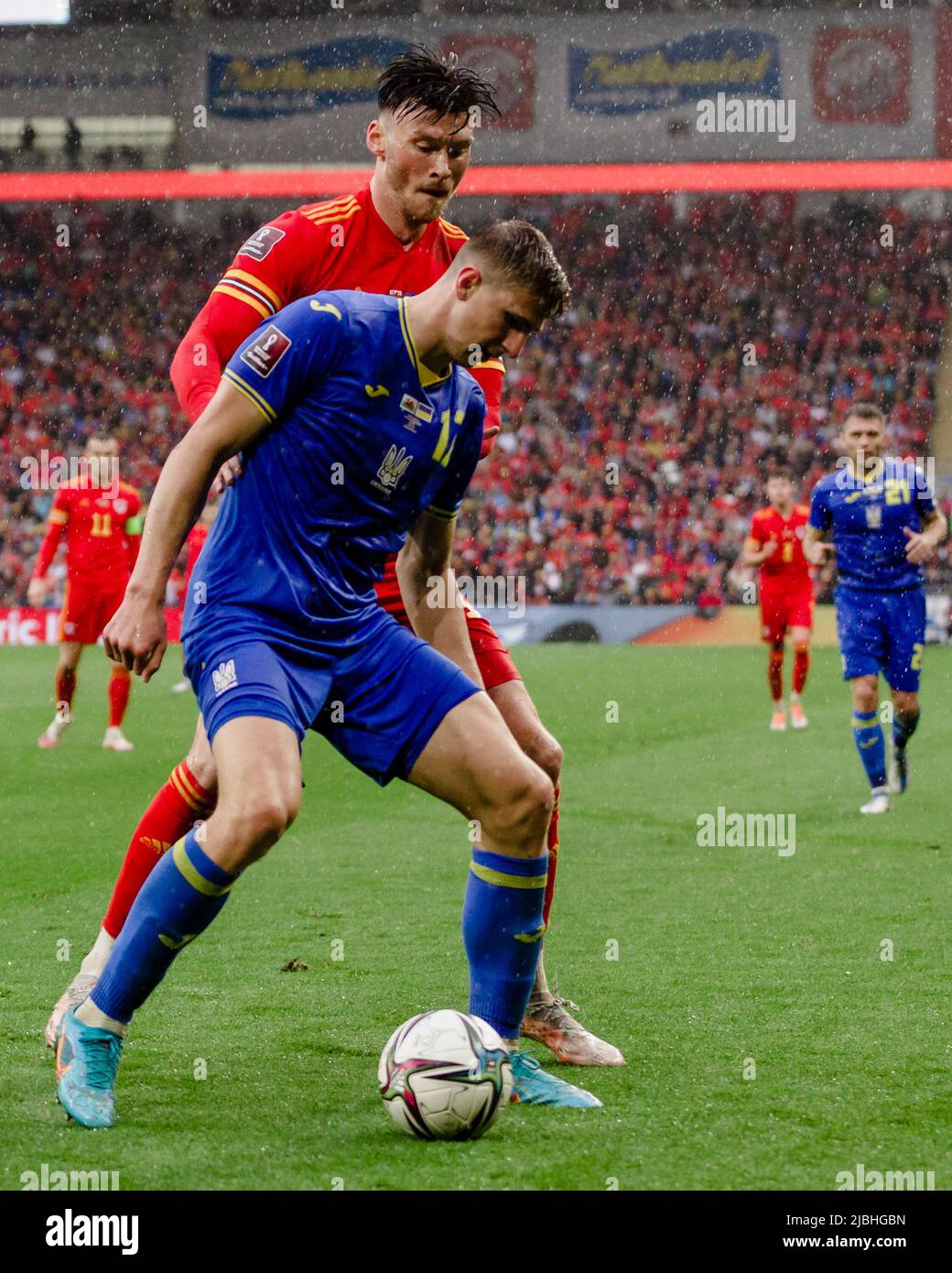 CARDIFF, WALES - 05 JUNE 2022: Wales' Kieffer Moore during the 2022 ...
