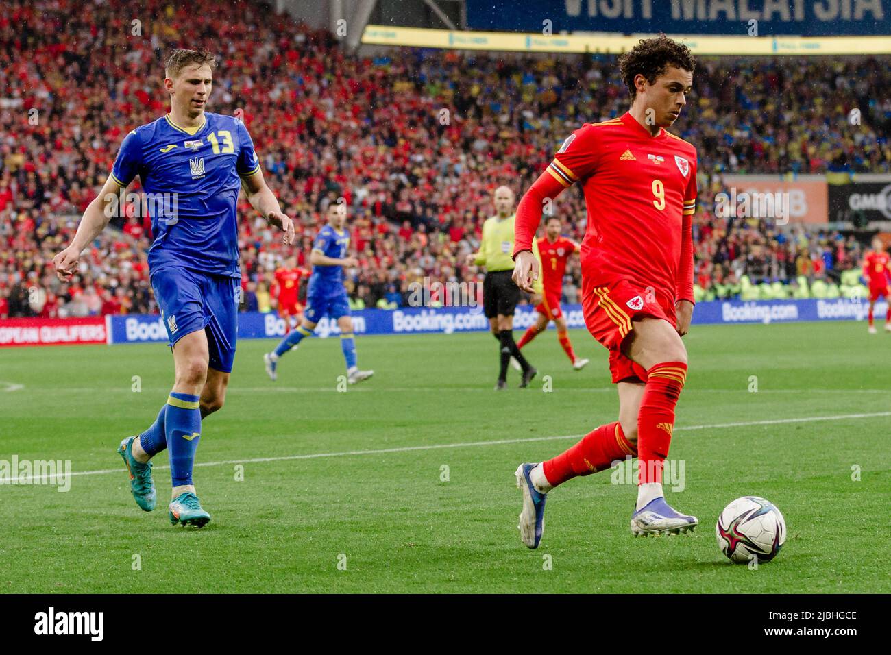 CARDIFF, WALES - 05 JUNE 2022: Wales' Brennan Johnson during the 2022 ...