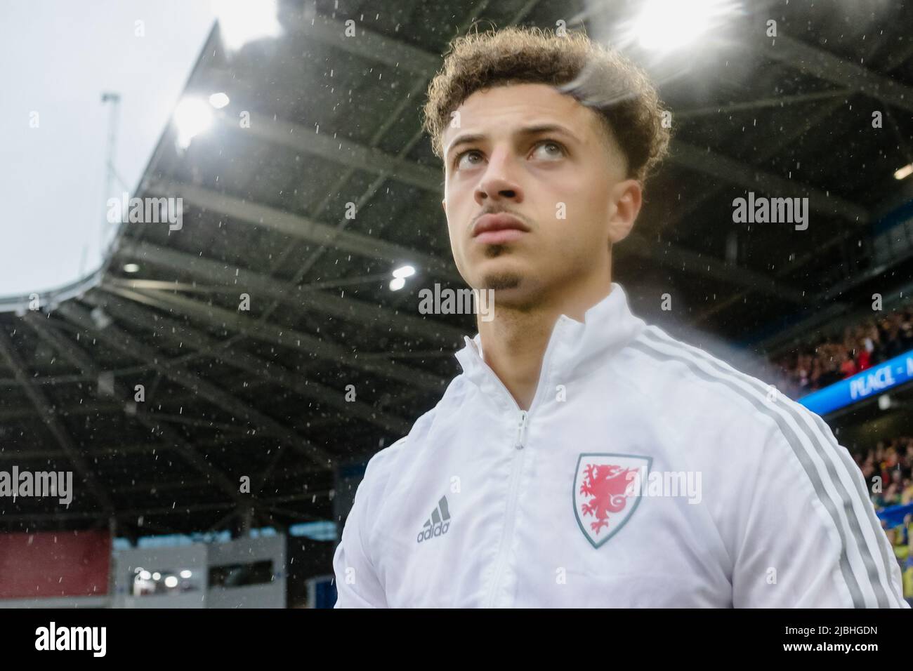 CARDIFF, WALES - 05 JUNE 2022: Wales' Ethan Ampadu during he 2022 FIFA ...