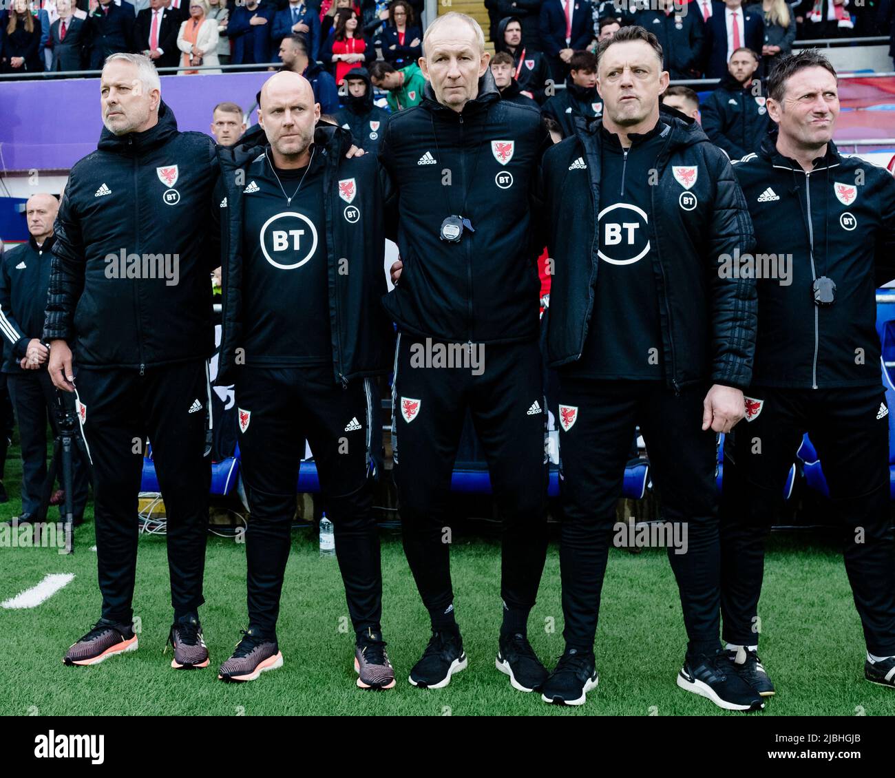 CARDIFF, WALES - 05 JUNE 2022: Wales’ Coach Kit Symon, Wales’ Head ...