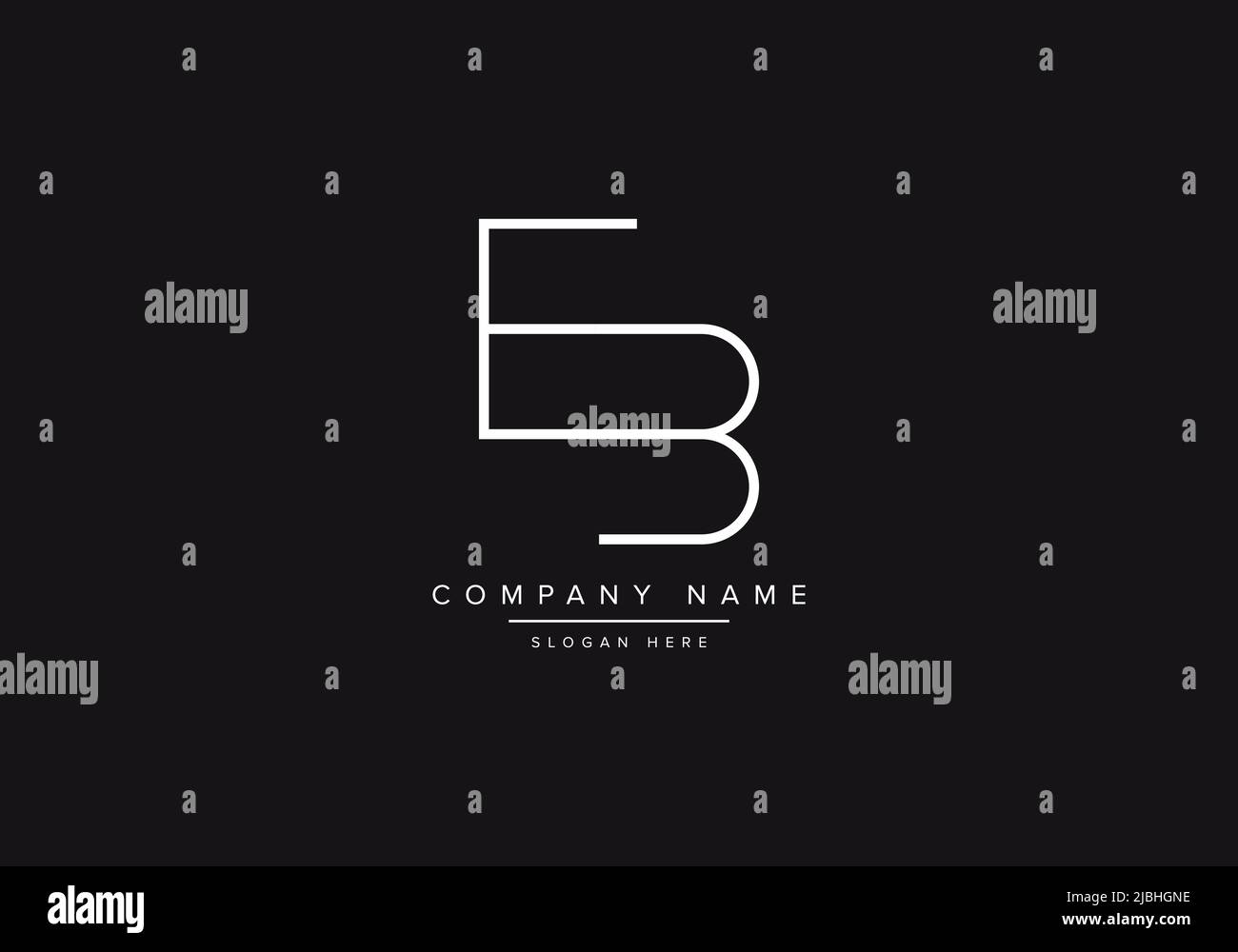 Initial EB alphabet line art logo design of vector Stock Vector Image ...