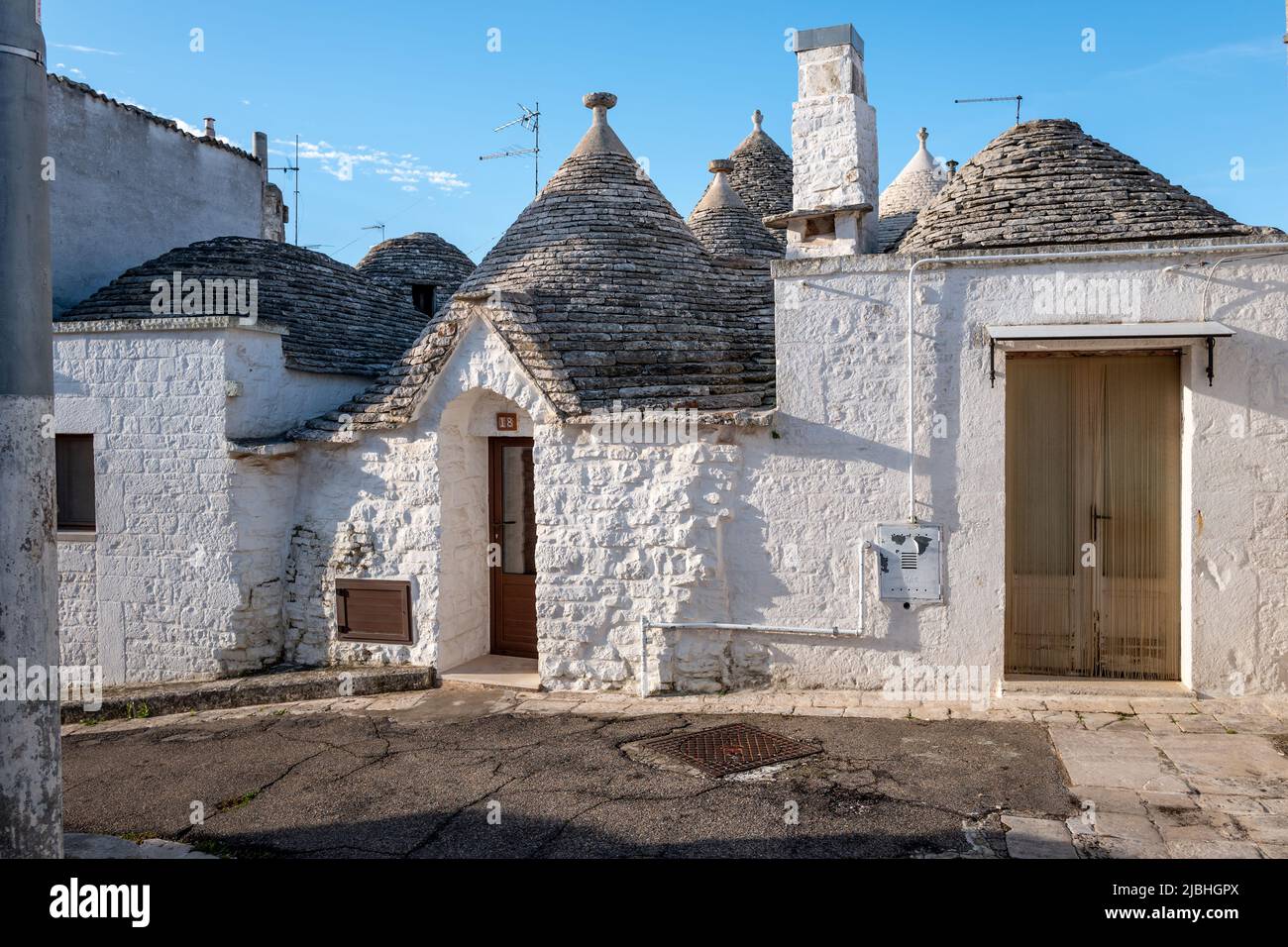 The city and area around the city of Alberobello, in Basilicata, Puglia ...
