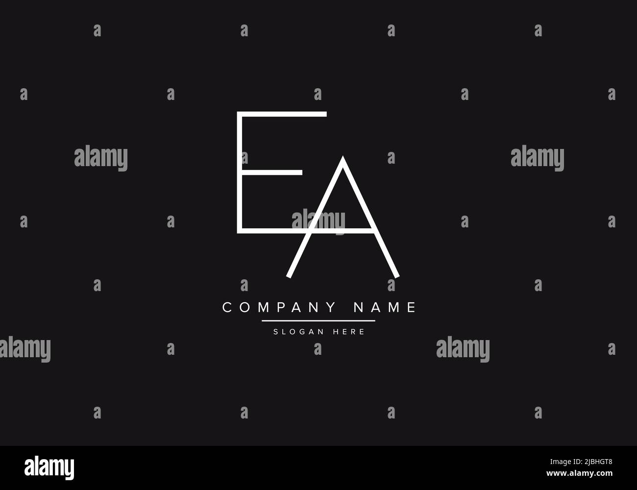 Initial EA alphabet line art logo design of vector Stock Vector Image ...