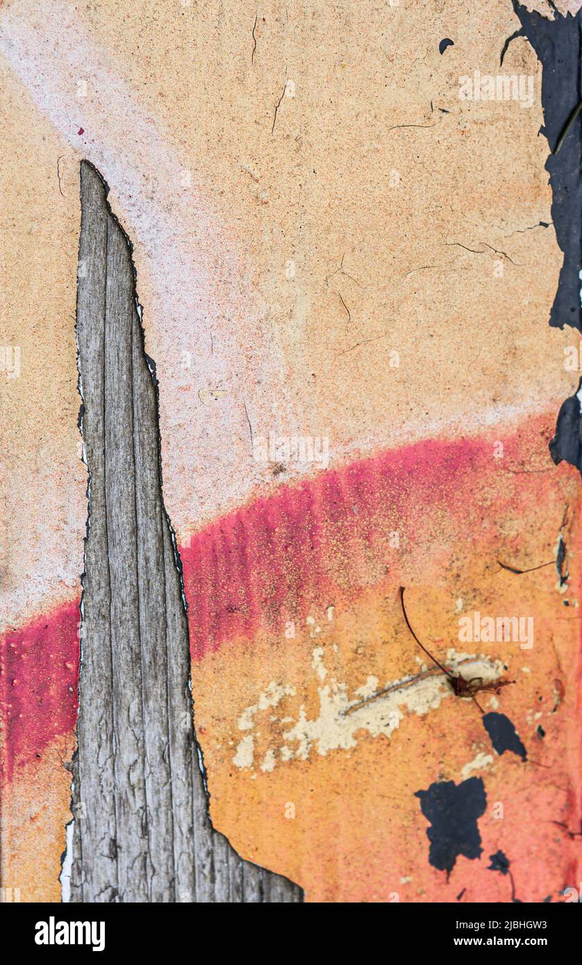 Closeup of chipped paint on old graffiti Stock Photo - Alamy