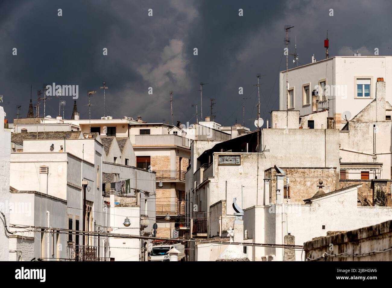 The city and area around the city of Alberobello, in Basilicata, Puglia ...