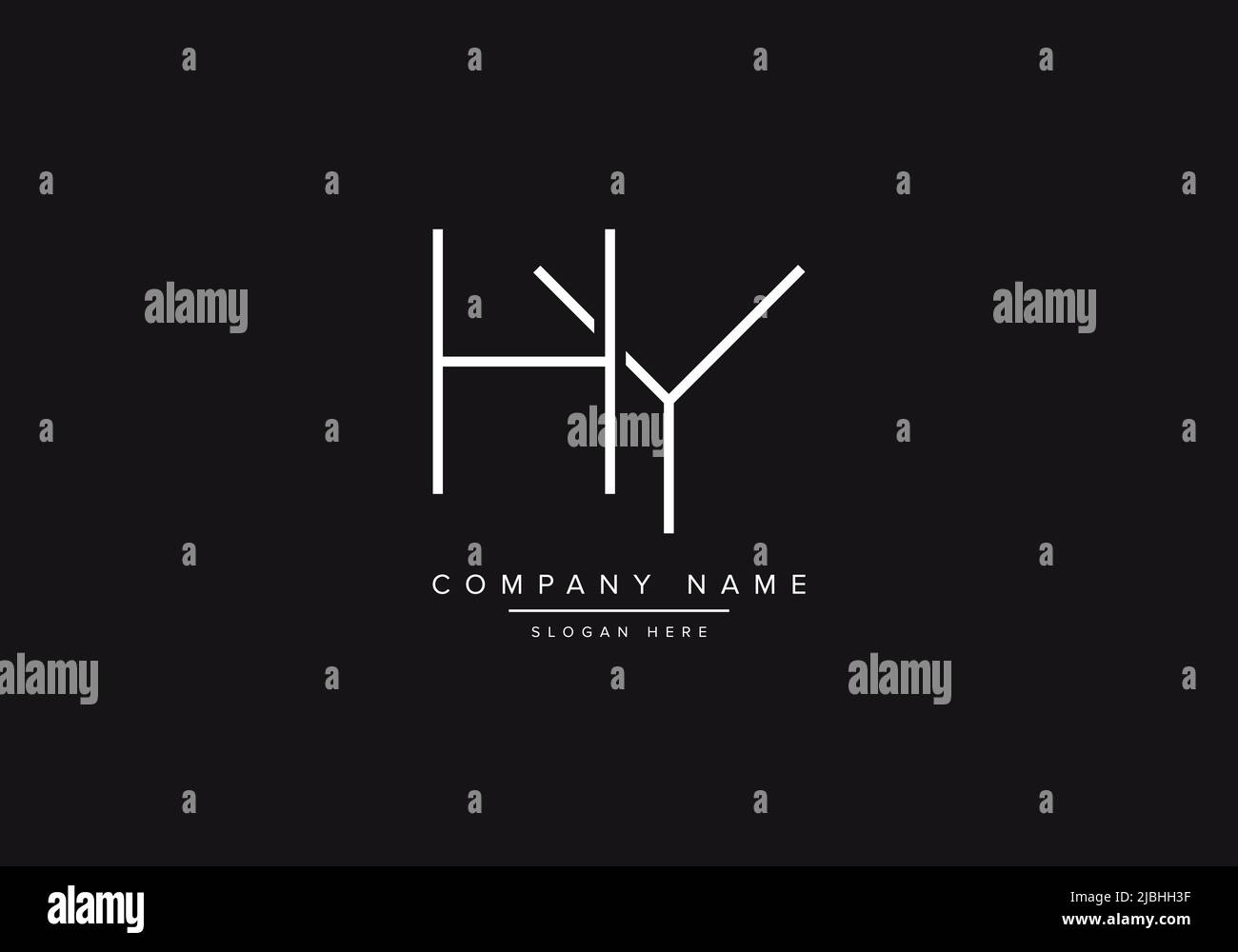 Letter hy logo Black and White Stock Photos & Images - Alamy