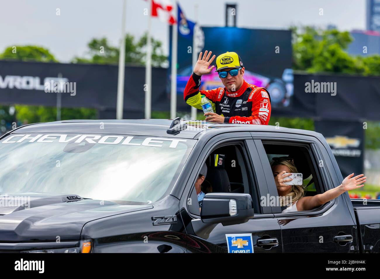 Detroit, MI, USA. 5th June, 2022. DEVLIN DeFRANCESCO (29) (R) of ...