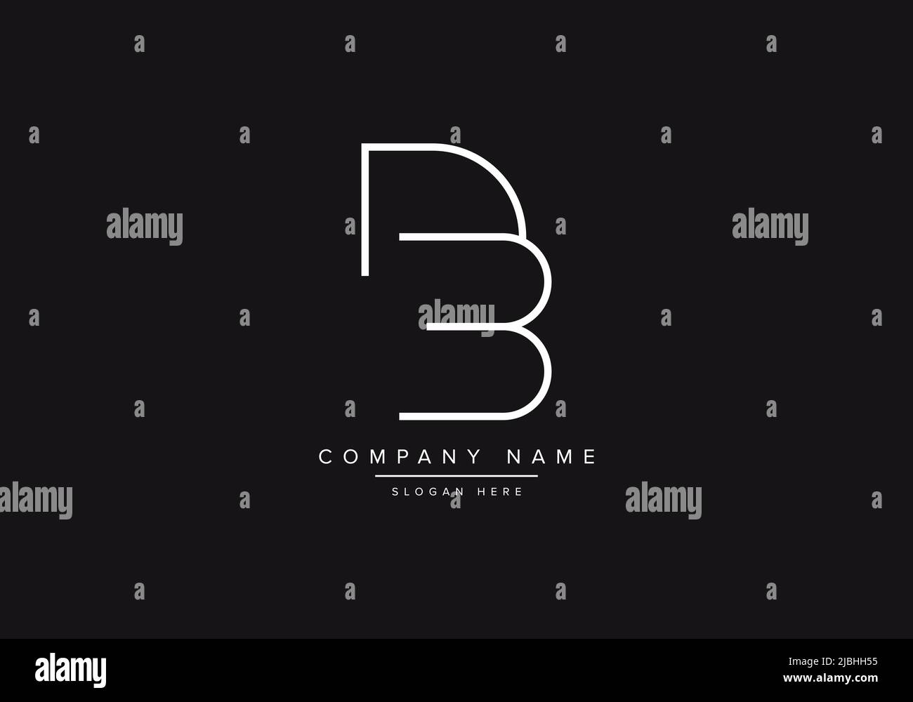 Initial DB alphabet line art logo design of vector Stock Vector Image ...