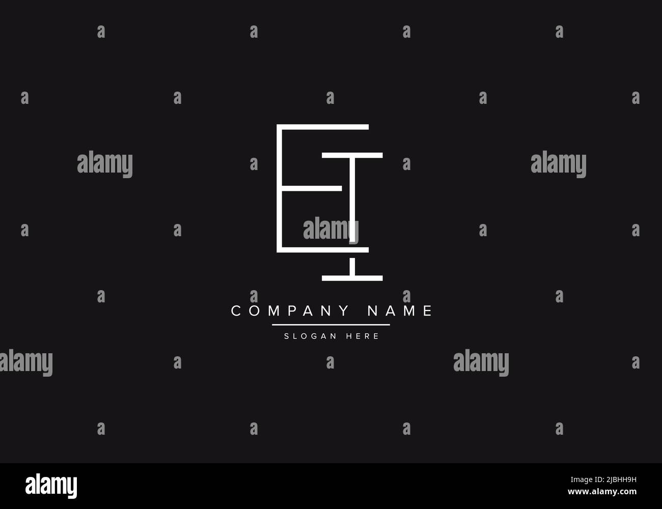 Initial EI alphabet line art logo design of vector Stock Vector Image ...