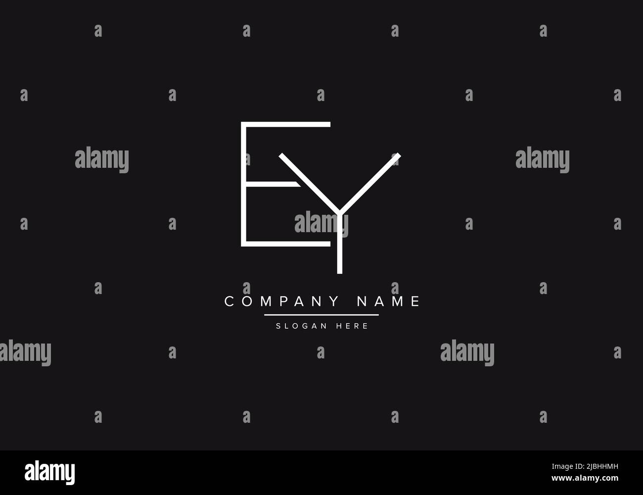Initial EY alphabet line art logo design of vector Stock Vector Image ...