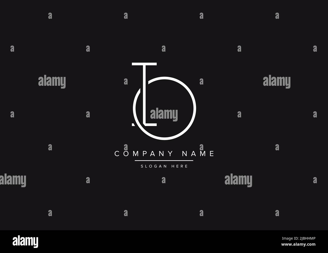 Initial IO alphabet line art logo design of vector Stock Vector Image ...