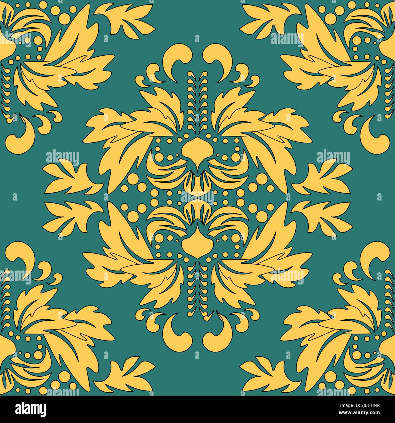 Damask element in classic style on white background. Royal template ...