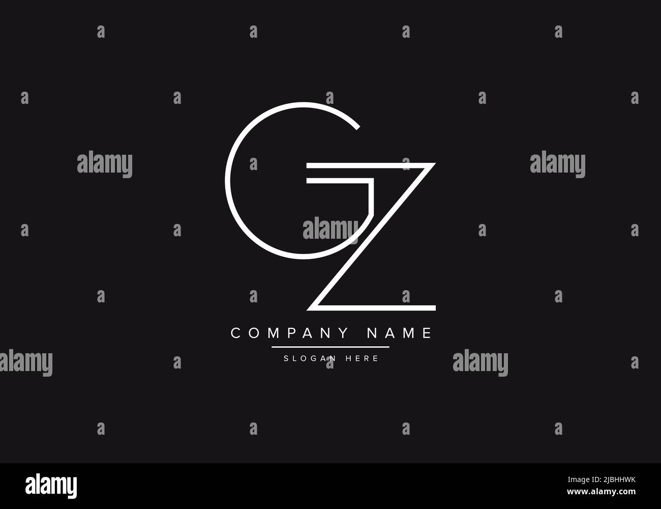 Gz letter design hi-res stock photography and images - Alamy