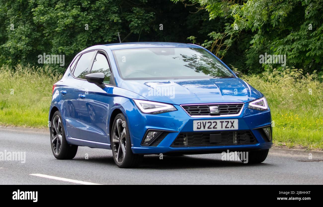 2022 blue Seat Ibiza Stock Photo - Alamy