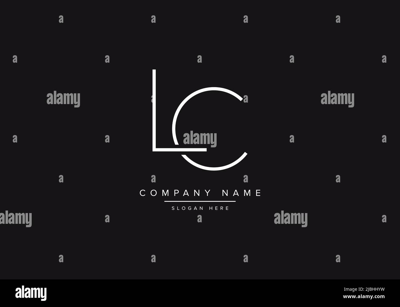 Abstract alphabet letter Logo icon LC Stock Vector Image & Art - Alamy