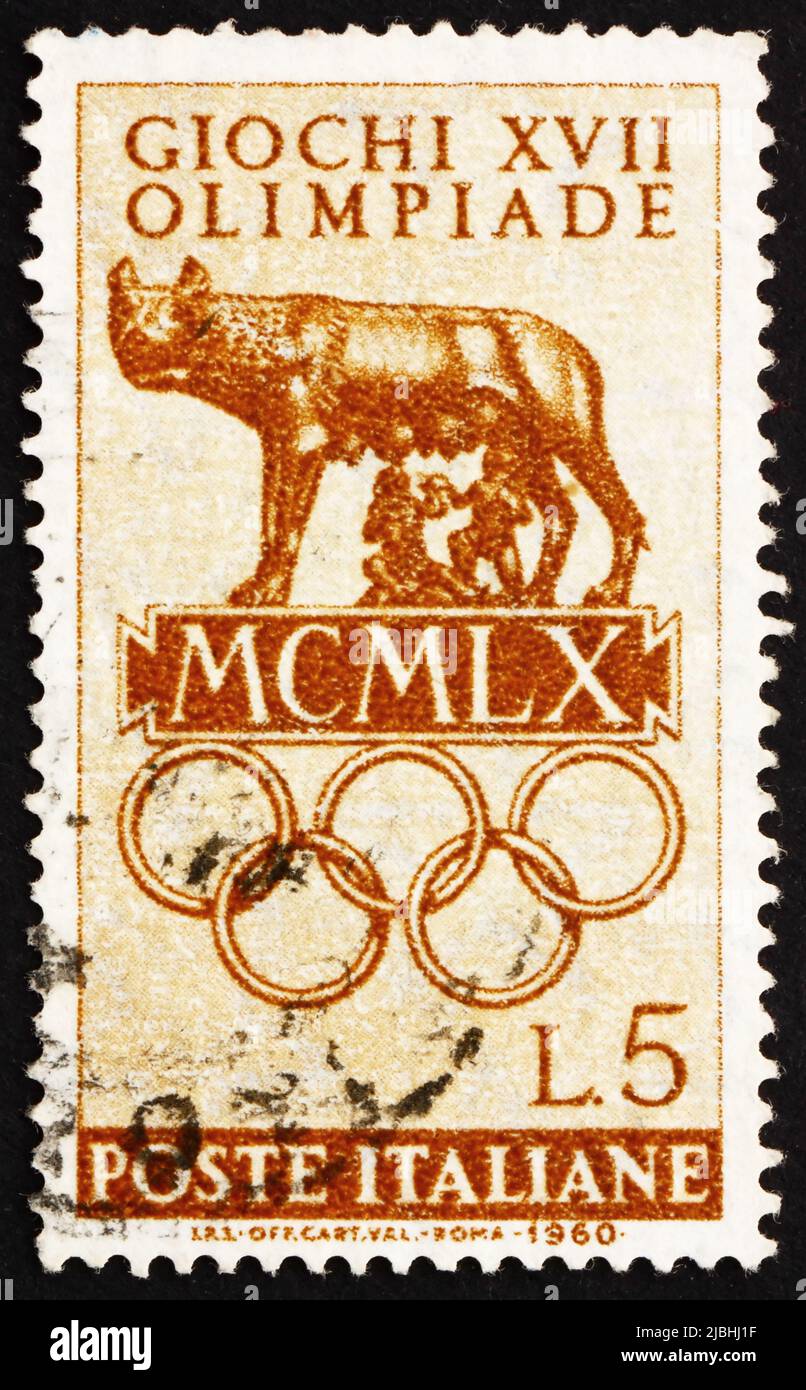 ITALY - CIRCA 1960: a stamp printed in the Italy shows The Capitoline ...