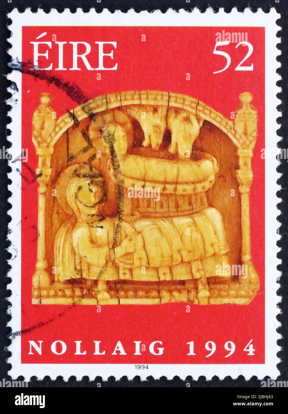 IRELAND - CIRCA 1994: a stamp printed in the Ireland shows Nativity ...
