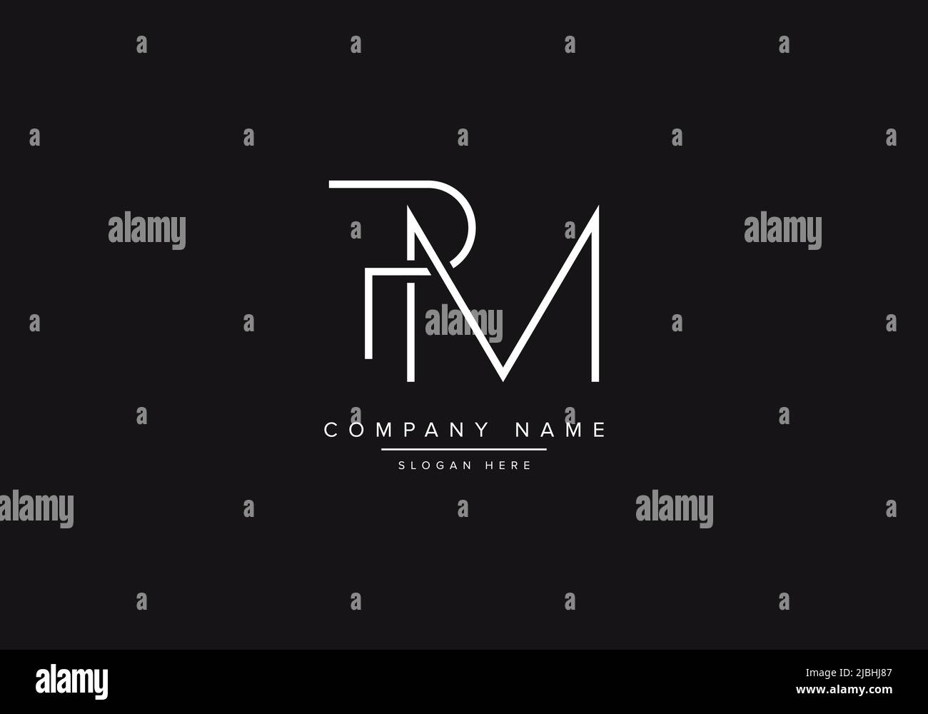 Pm monogram logo hi-res stock photography and images - Alamy