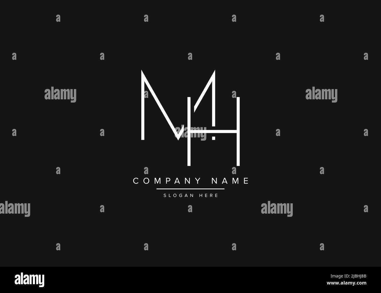 Initials alphabet letters MH monogram logo Stock Vector Image & Art - Alamy