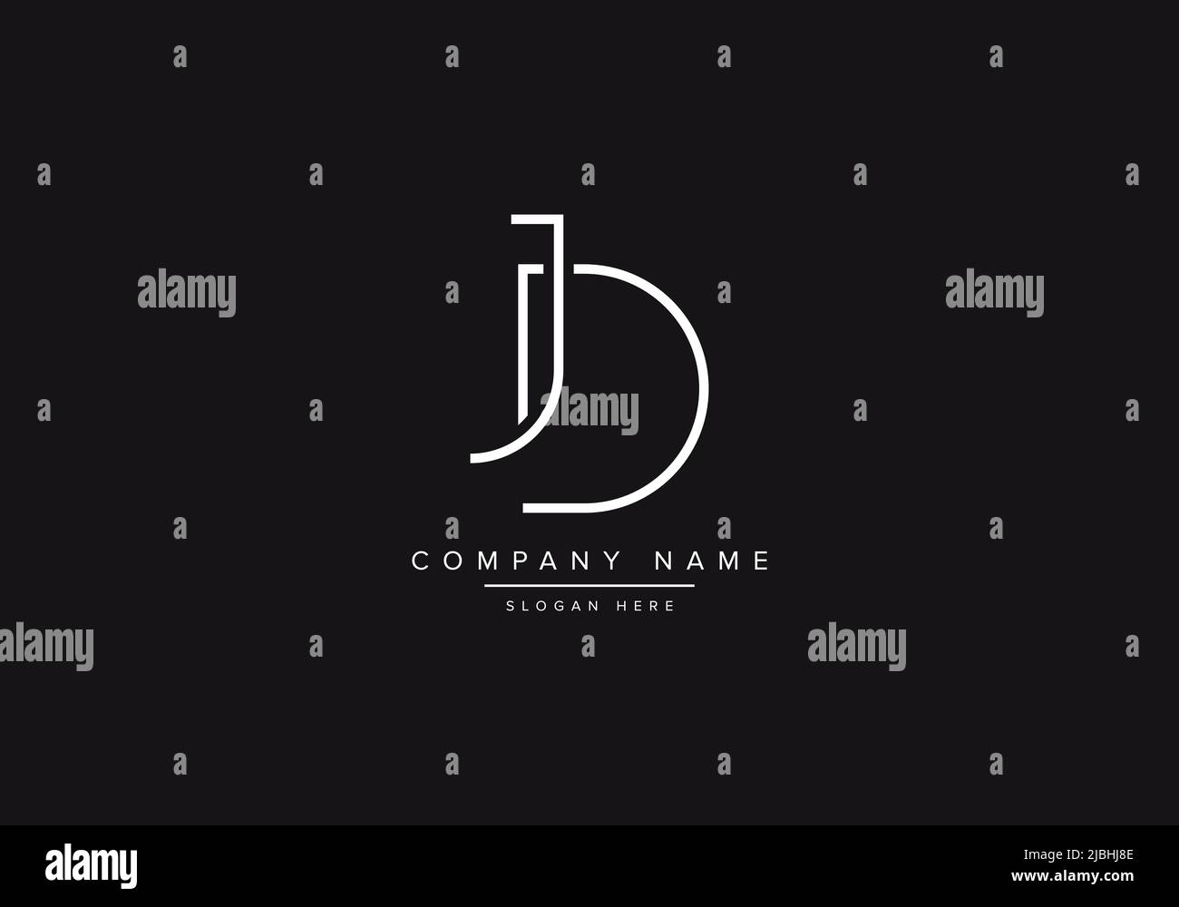 Initials alphabet letters JD monogram logo Stock Vector Image & Art - Alamy