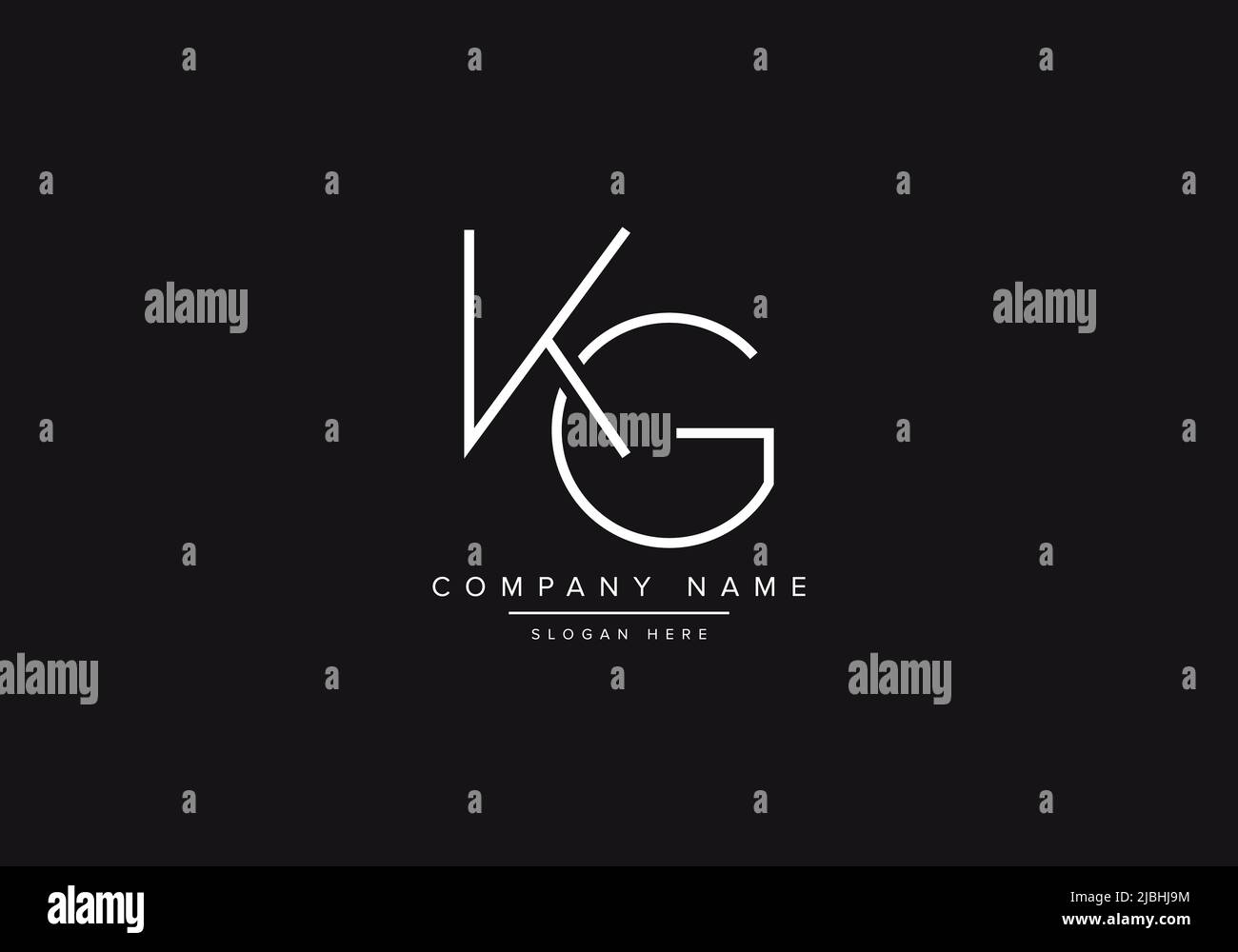 Initials alphabet letters KG monogram logo Stock Vector Image & Art - Alamy