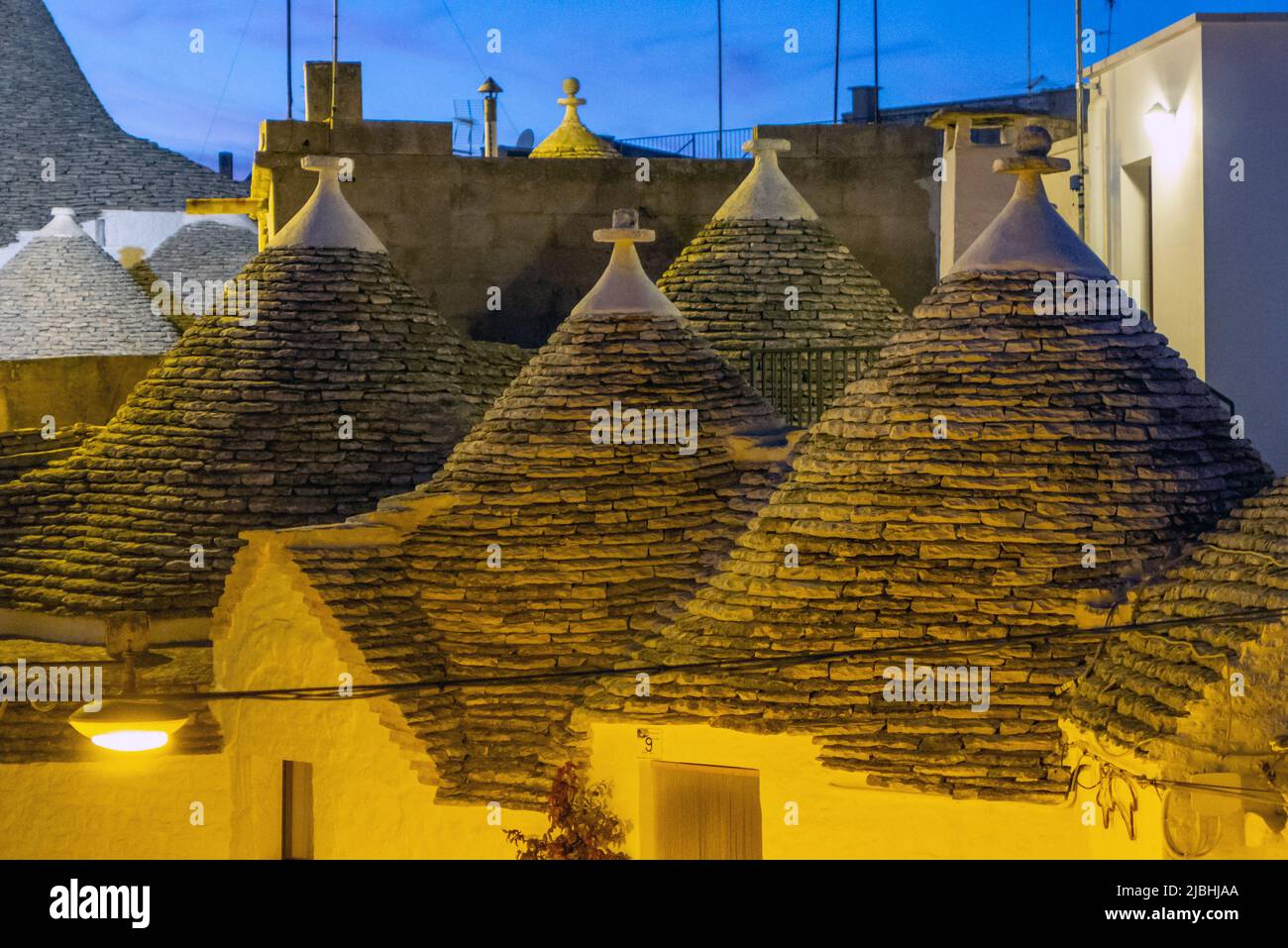 The city and area around the city of Alberobello, in Basilicata, Puglia ...