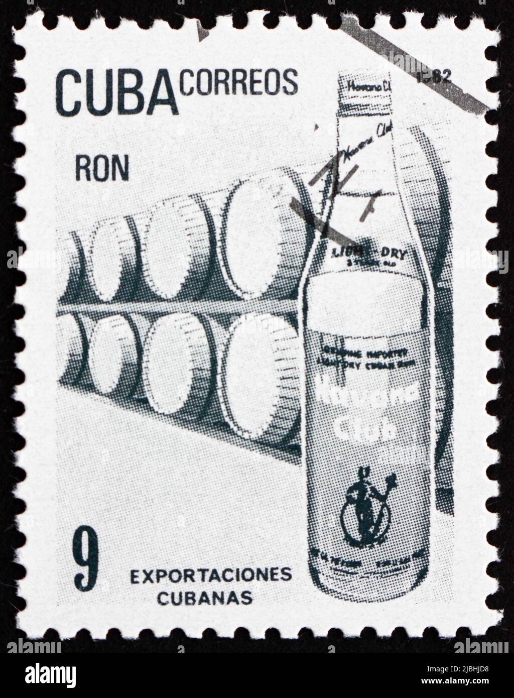CUBA - CIRCA 1982: a stamp printed in the Cuba shows Rum, Cuban Export ... CUBA - CIRCA 1982: a stamp printed in the Cuba shows Rum, Cuban Export ...