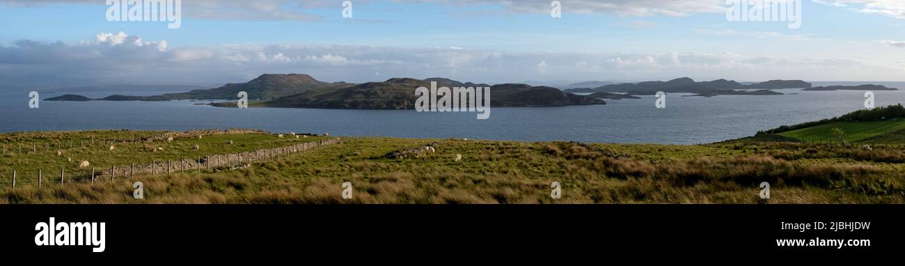 Panoramic view of the largely uninhabited Scottish islands known as the ...