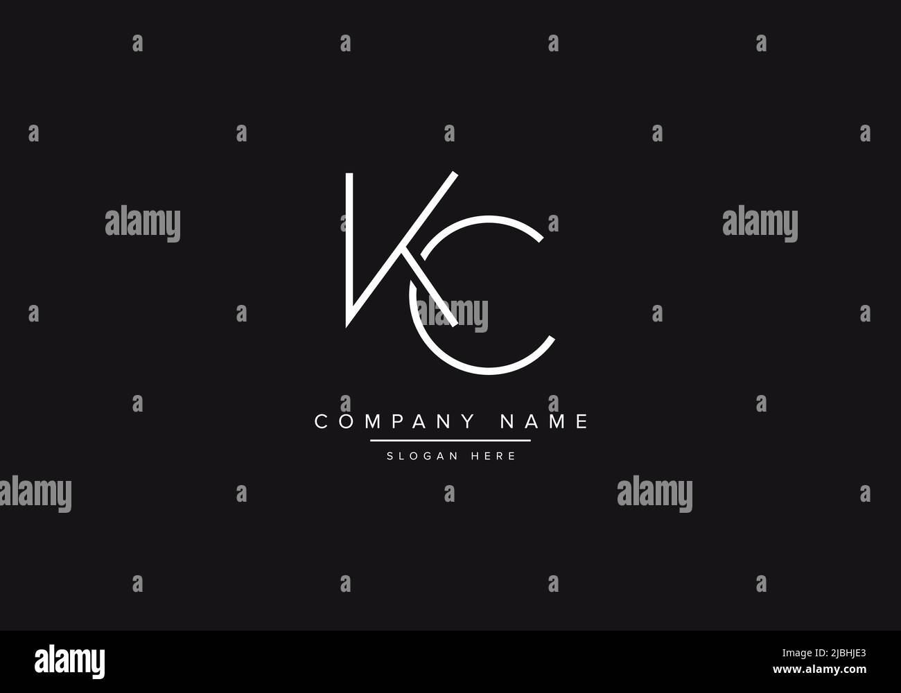 Initials alphabet letters KC monogram logo Stock Vector Image & Art - Alamy