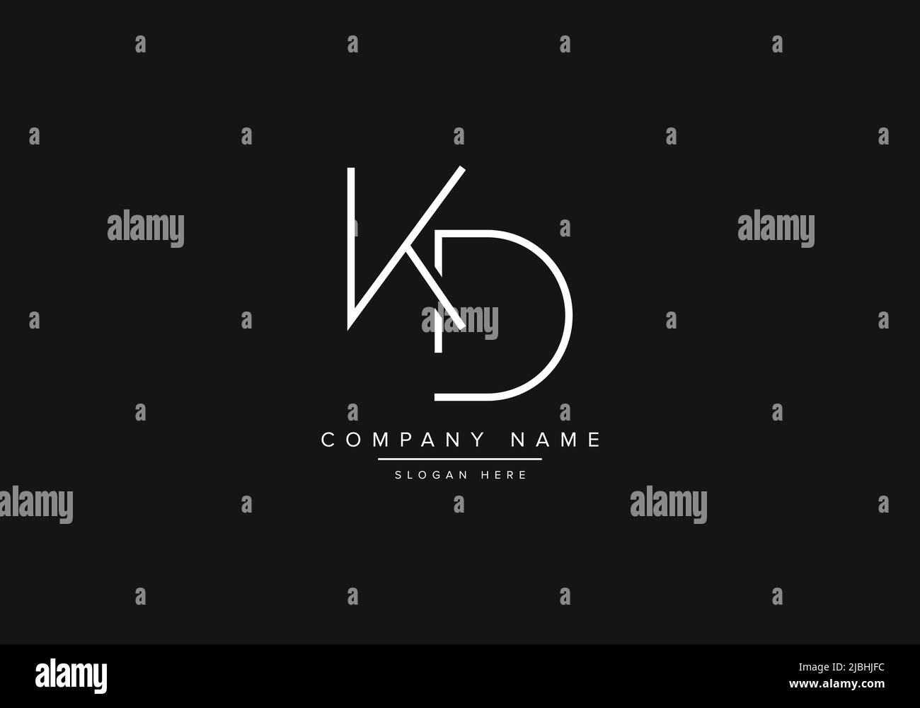 Initials alphabet letters KD monogram logo Stock Vector Image & Art - Alamy