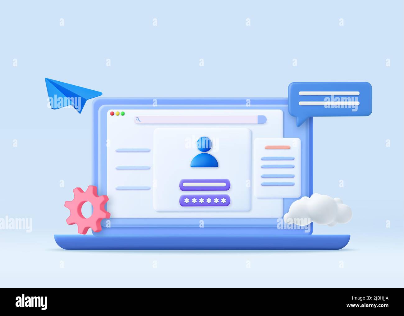 Logon page Stock Vector Images - Alamy