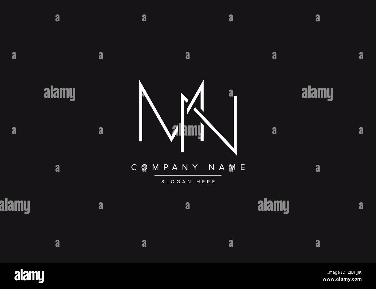 Initials alphabet letters MN monogram logo Stock Vector Image & Art - Alamy
