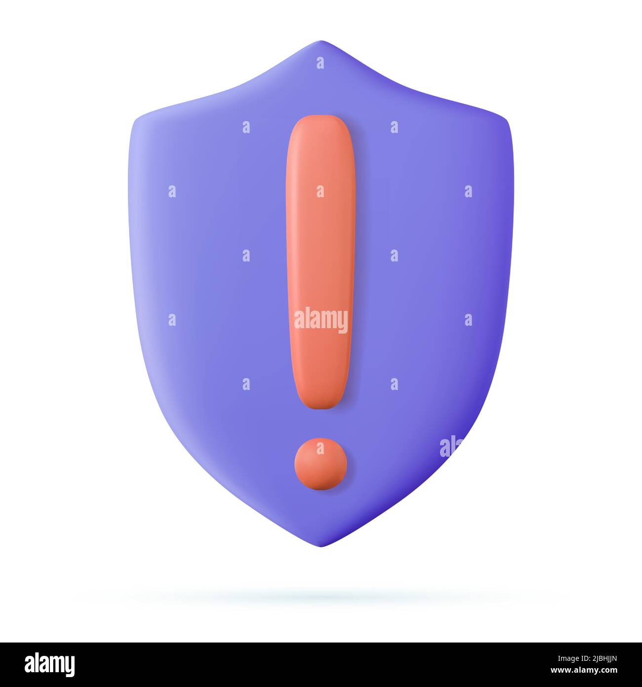 3d Security guard shield exclamation icon Stock Vector Image & Art - Alamy