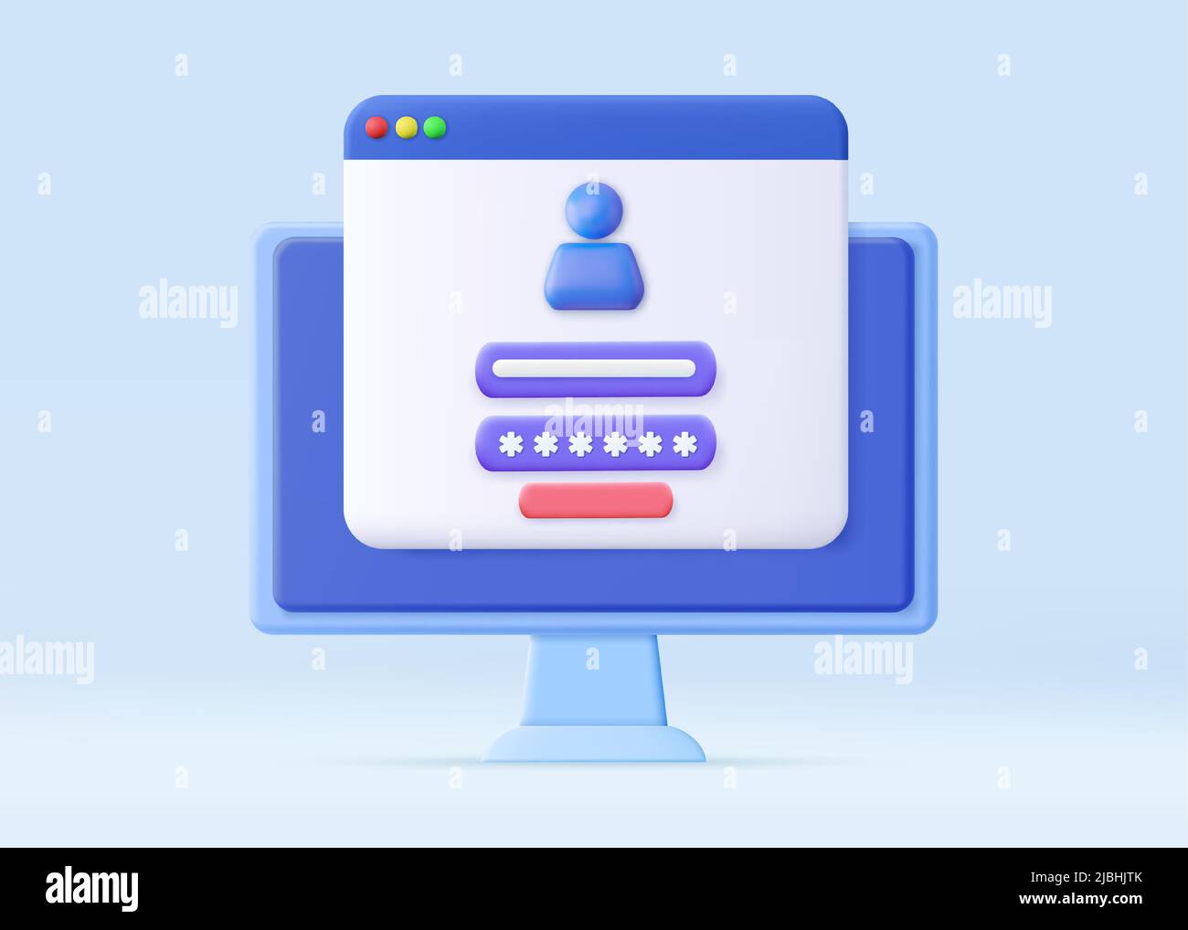 Computer and account login and password Stock Vector Image & Art - Alamy