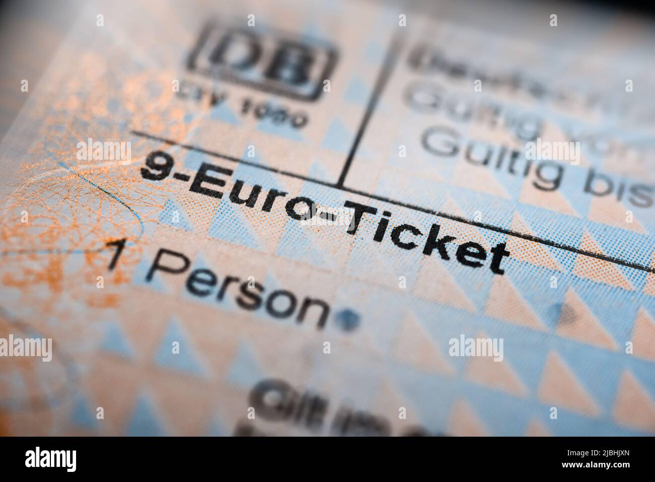 German nine 9 euro ticket for public transportation in germany Stock ...