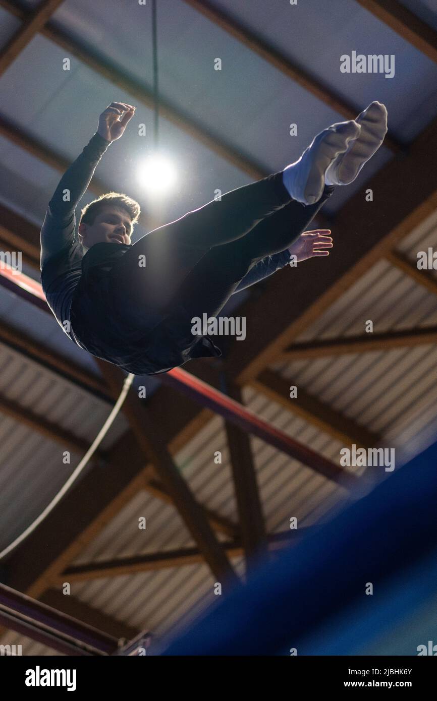 Gymnastic trampoline hi-res stock photography and images - Alamy