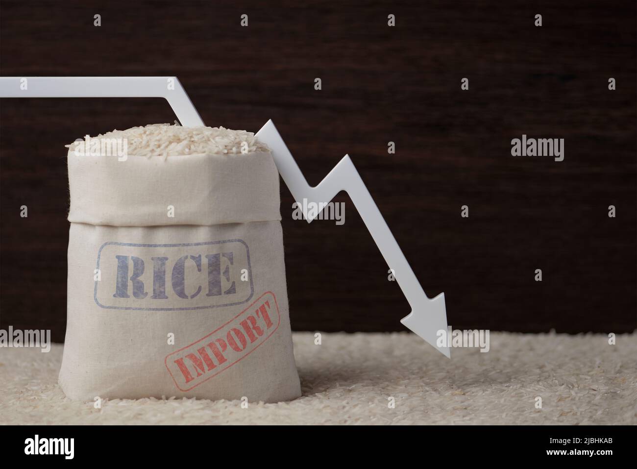 Rice import. Decrease in imports of rice and grain crops. World food ...