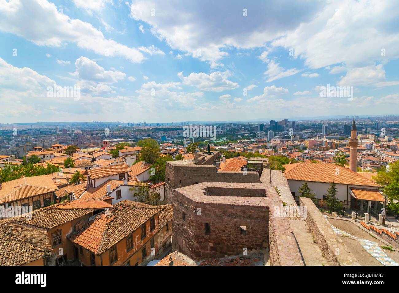 Ankara Castle and Cityscape of Ankara. Capital city of Turkey. Travel ...