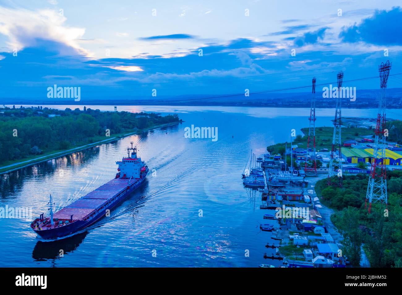 Varna lake seen from Asparuhov Bridge,Varna city,Bulgaria Stock Photo ...
