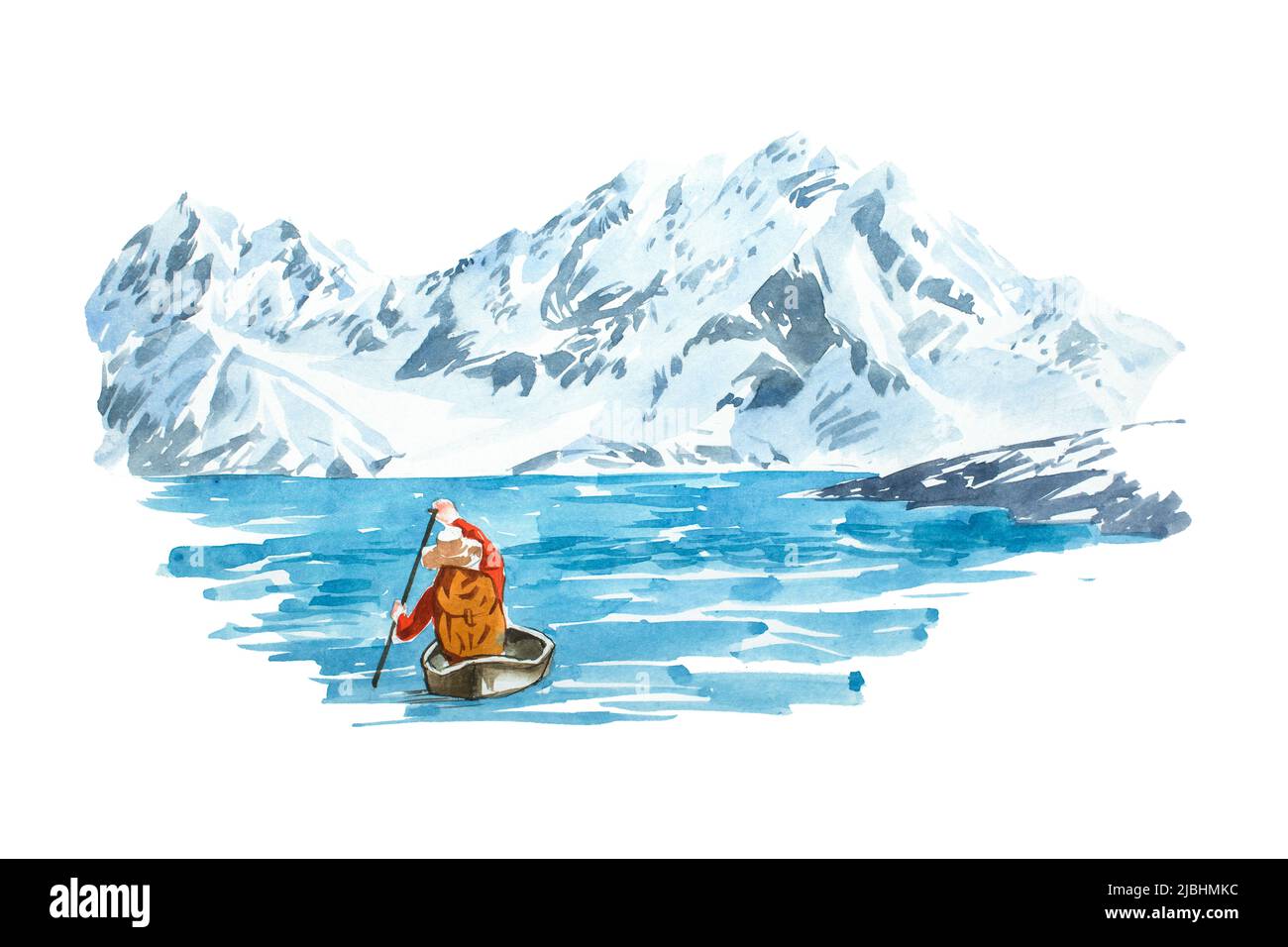 Serene winter landscape river Cut Out Stock Images & Pictures - Alamy