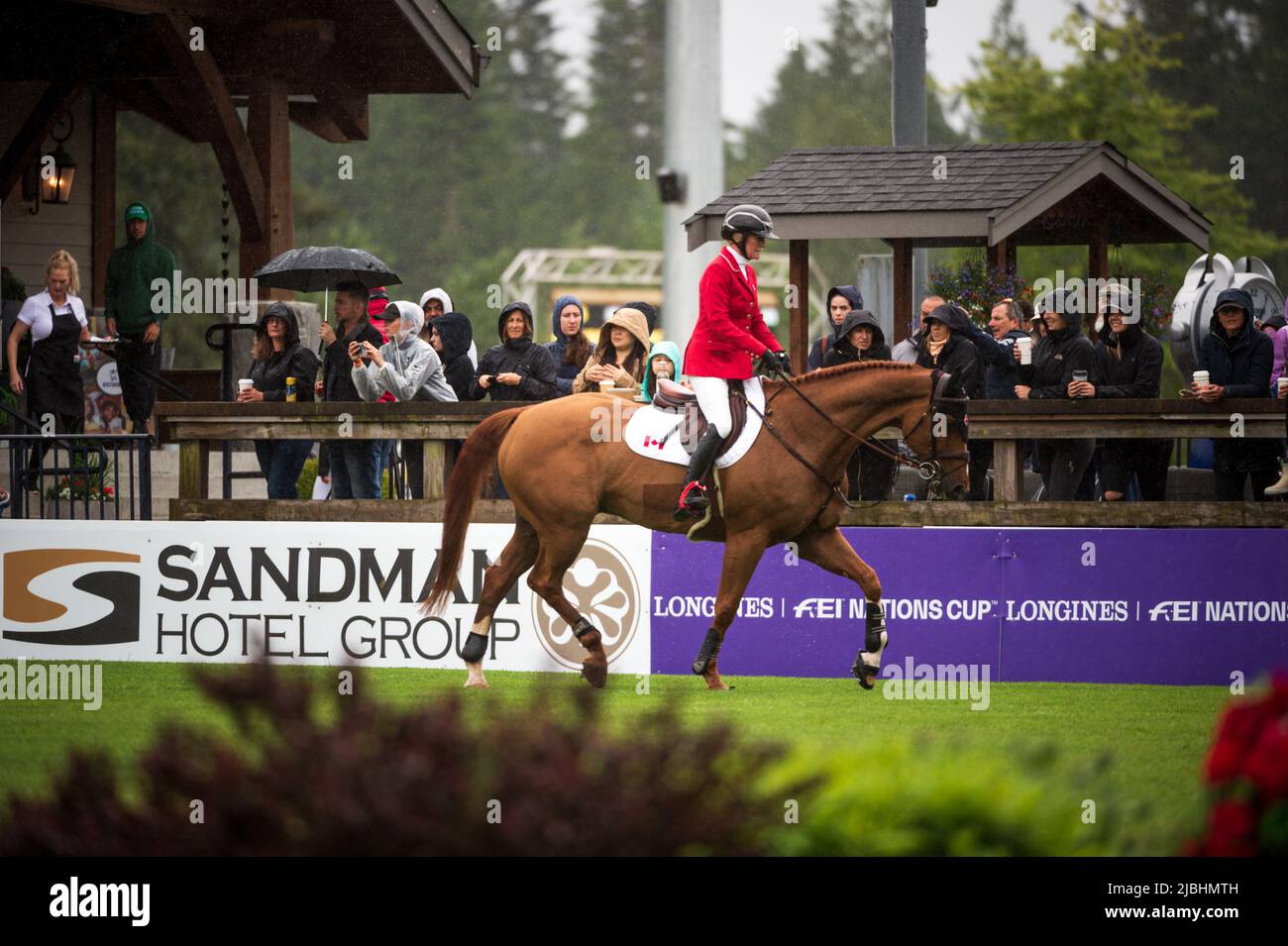 Team Canada rider in Langley British Columbia Stock Photo - Alamy