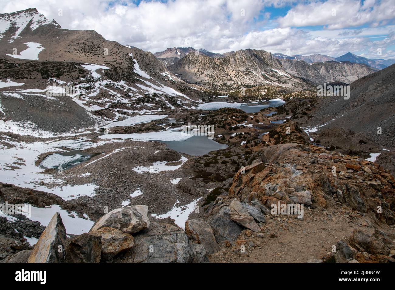The Bishop Pass Trail in the Eastern Sierra of California takes hikers ...