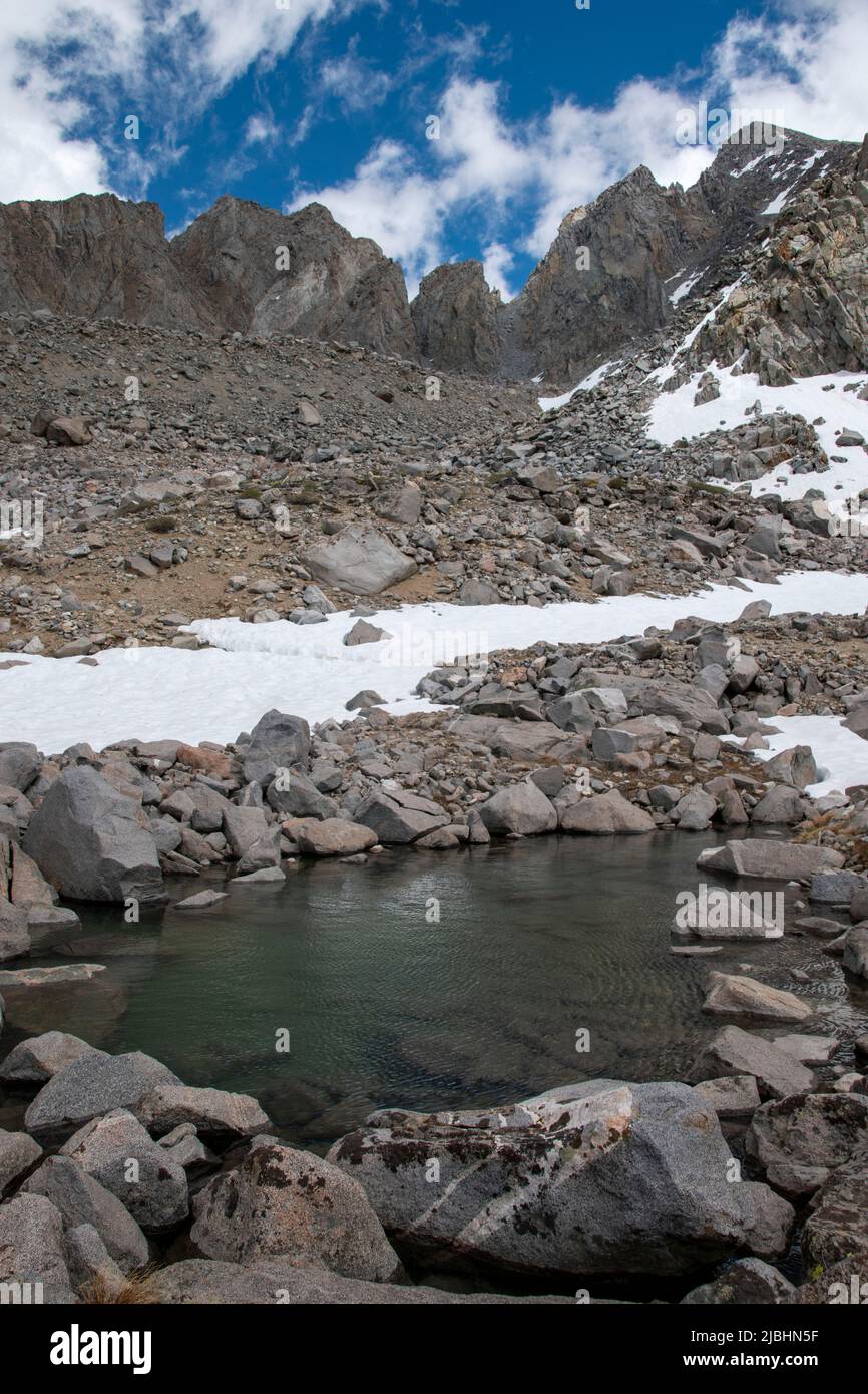 The Bishop Pass Trail in the Eastern Sierra of California takes hikers ...