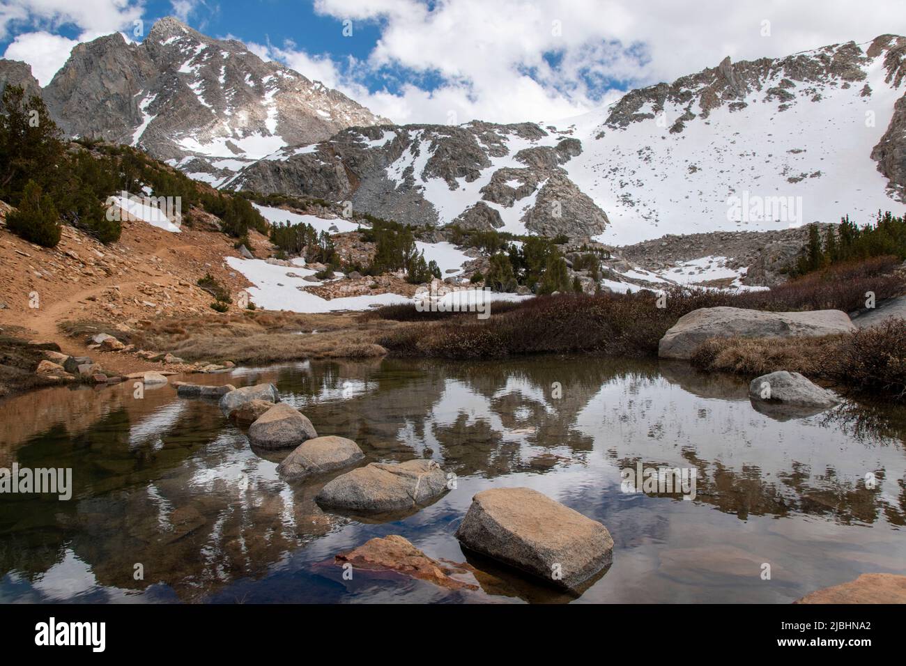 The Bishop Pass Trail in the Eastern Sierra of California takes hikers ...